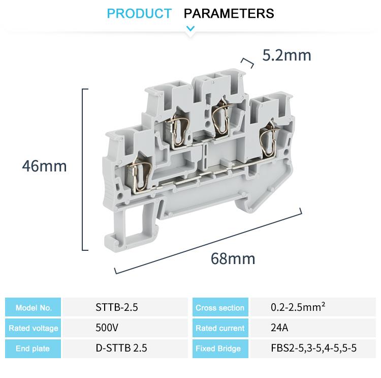Double Level Spring Terminal Block – Links Creation